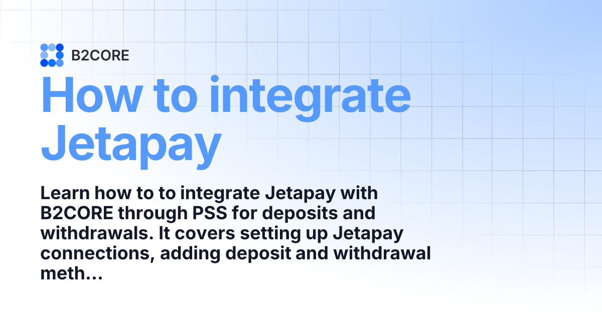 How to integrate Jetapay | B2CORE docs