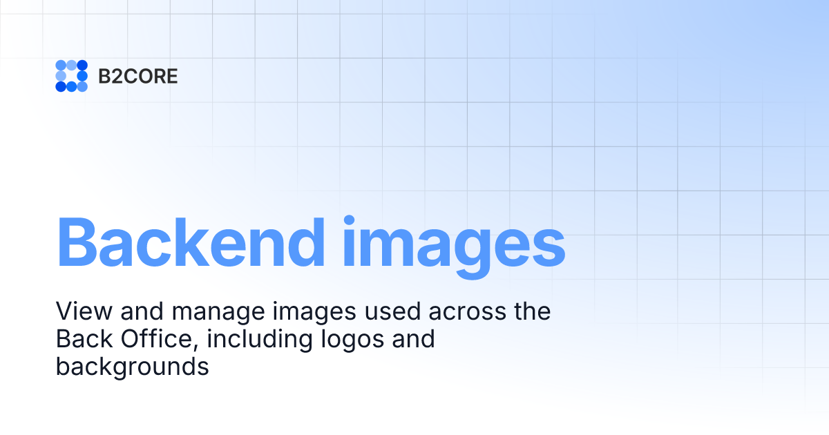 Backend images | B2CORE docs