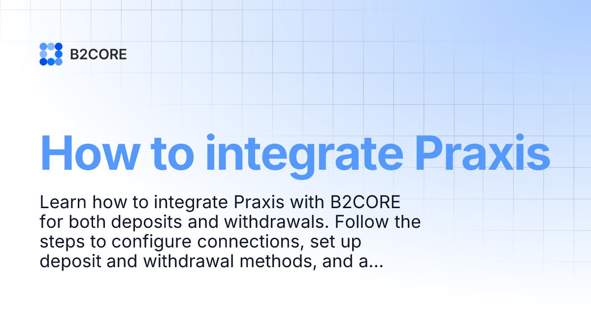 How to integrate Praxis | B2CORE docs